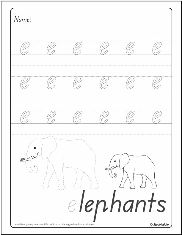 Lower Case e (Vic, WA, NT) - Studyladder Interactive Learning Games