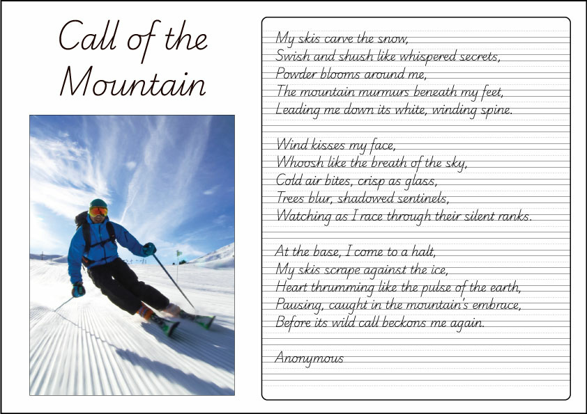 Call of the Mountain - Handwriting Task (SA) - Studyladder Interactive Learning Games