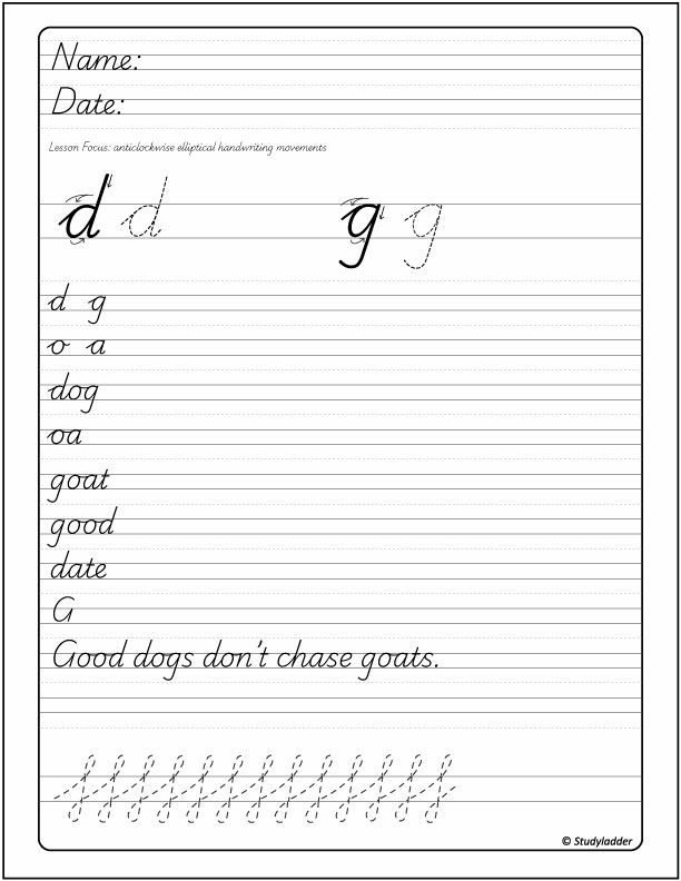 Letters d and g -using joins - Studyladder Interactive Learning Games