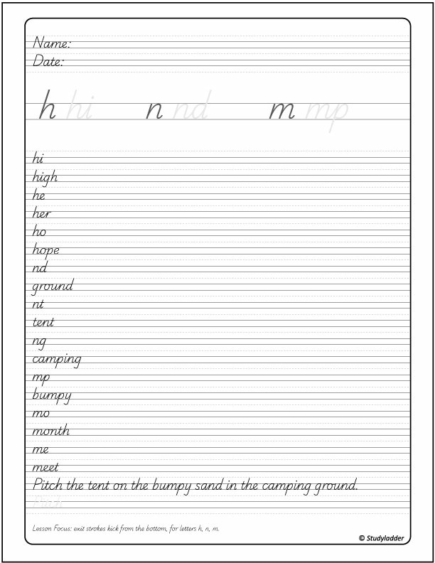 Joins after letters n, m and h - Studyladder Interactive Learning Games