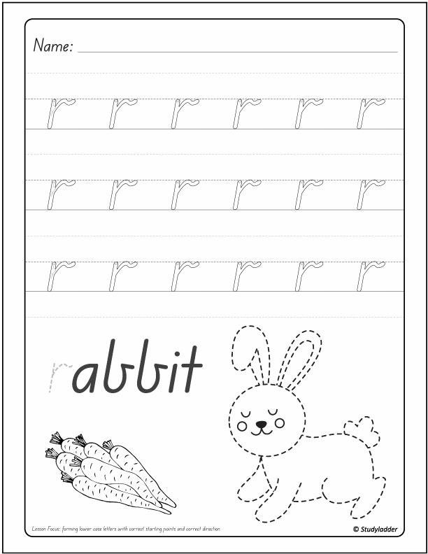 Lower Case r (Vic, WA, NT) - Studyladder Interactive Learning Games