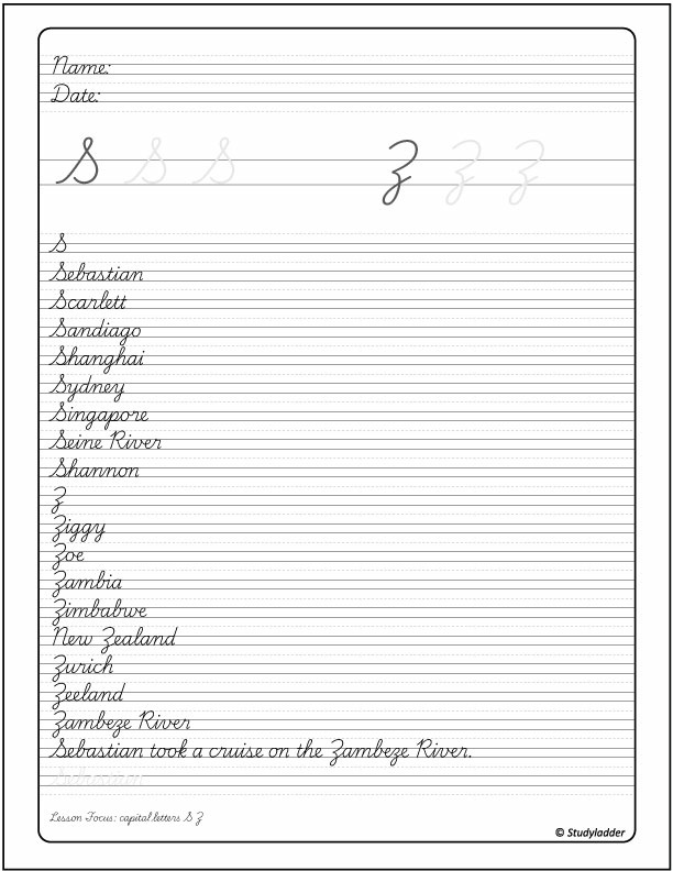 Capital Letters S Z - Studyladder Interactive Learning Games