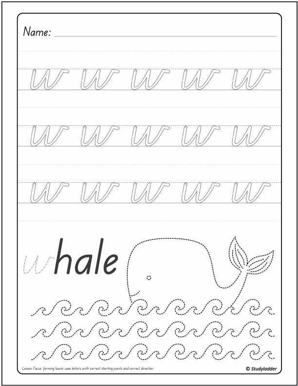 Lower Case w (Vic, WA, NT) - Studyladder Interactive Learning Games