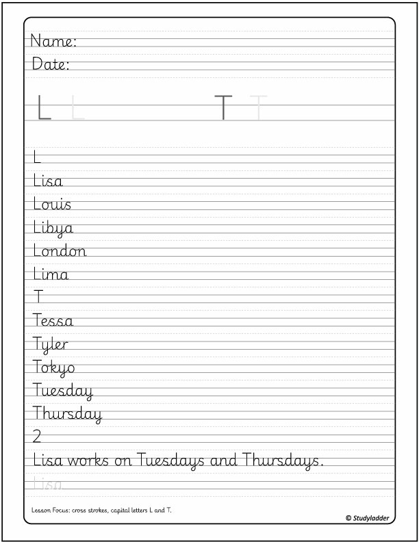 Capital Letters L and T - Studyladder Interactive Learning Games