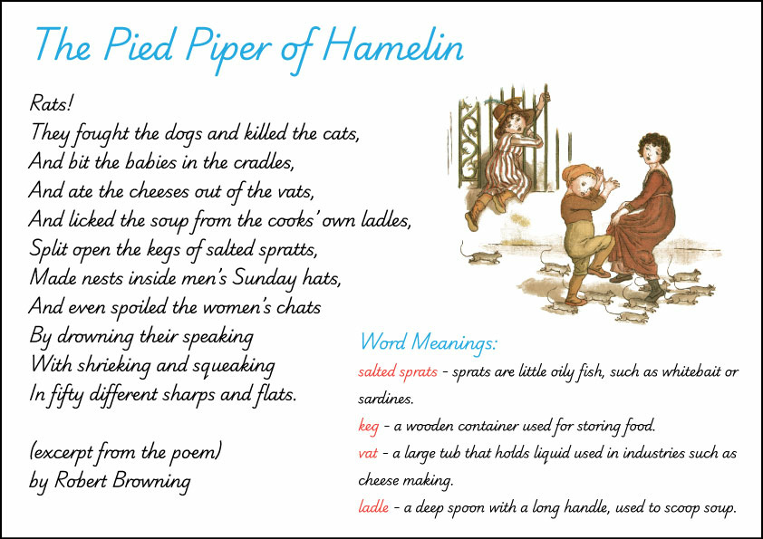 The Pied Piper of Hamelin - Handwriting Task (Tas) - Studyladder ...