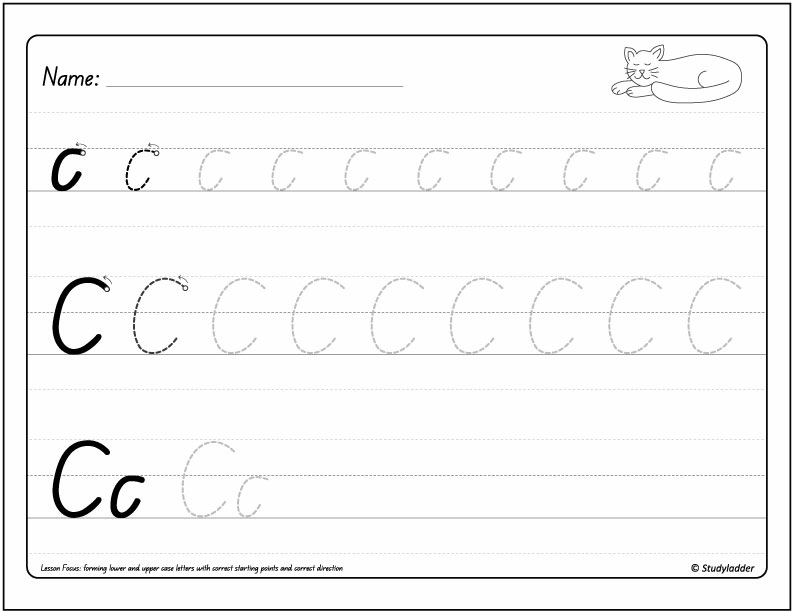 Letter Formation Cc (Vic, WA, NT) - Studyladder Interactive Learning Games