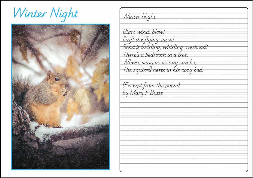 Winter Night - Handwriting Task (Tas) - Studyladder Interactive ...