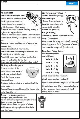 Koalas - Studyladder Interactive Learning Games