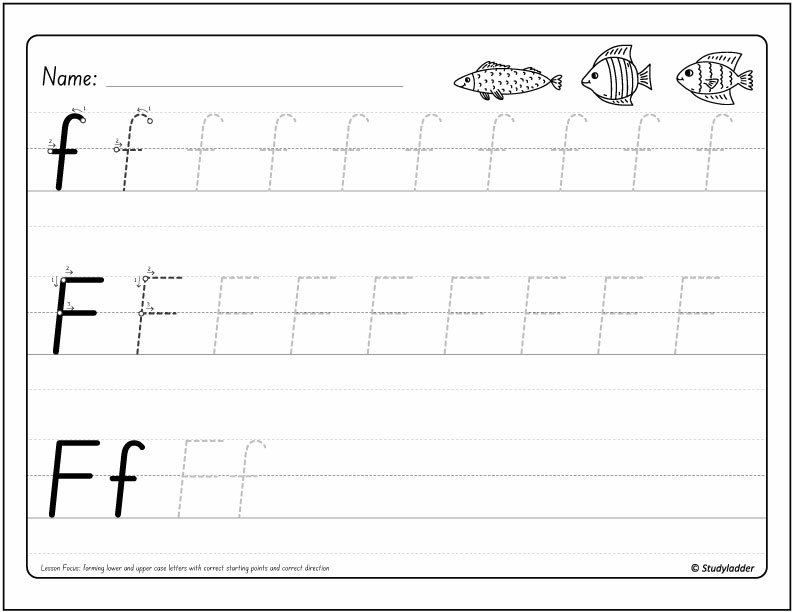 Letter Formation Ff (SA) - Studyladder Interactive Learning Games