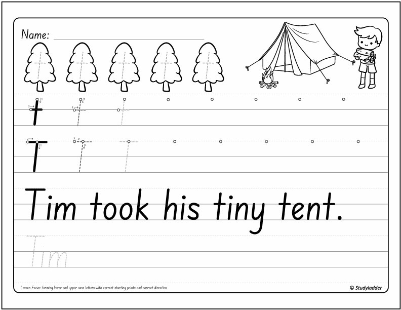 Letter Formation Tt (SA) - Studyladder Interactive Learning Games