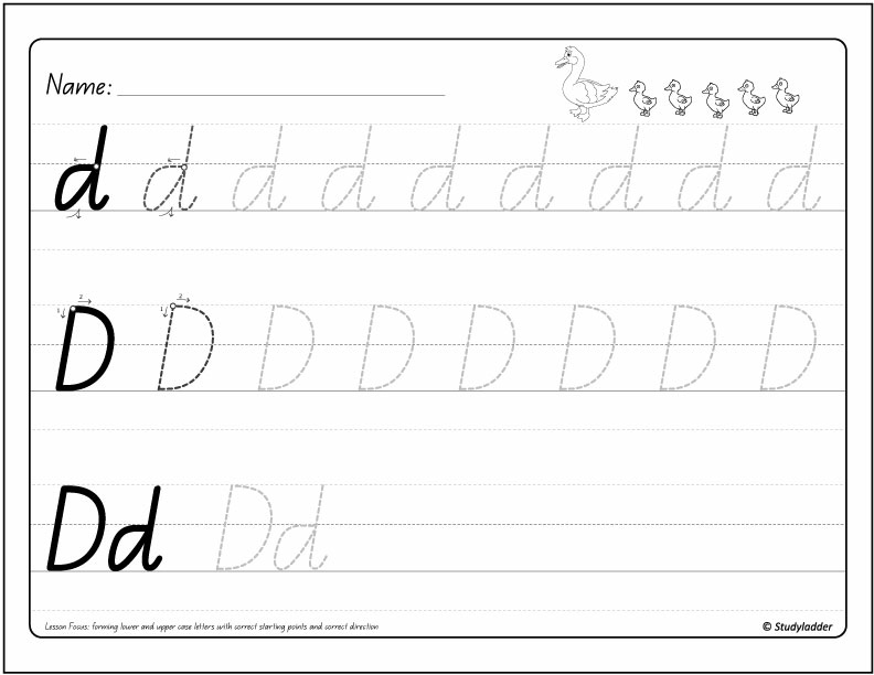 Letter Formation Dd (Qld) - Studyladder Interactive Learning Games