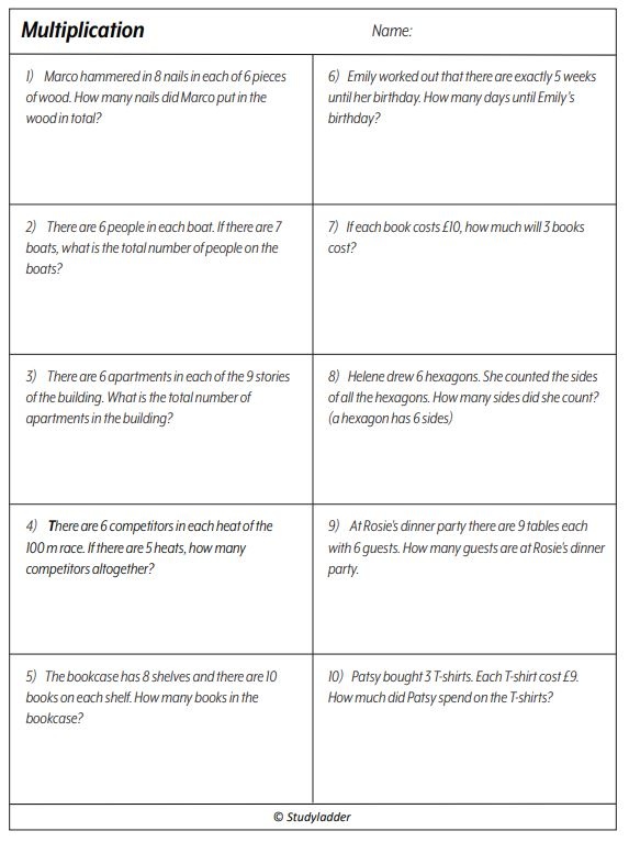 Mixed tables (problem solving) - Studyladder Interactive Learning Games
