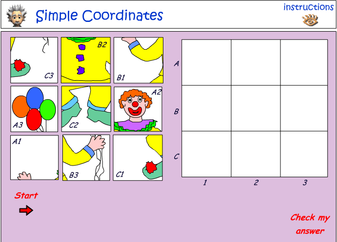 Using simple coordinates to complete a puzzle - Studyladder Interactive ...