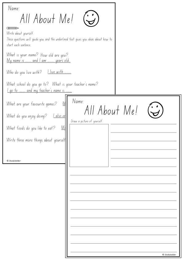 All about me! - Studyladder Interactive Learning Games