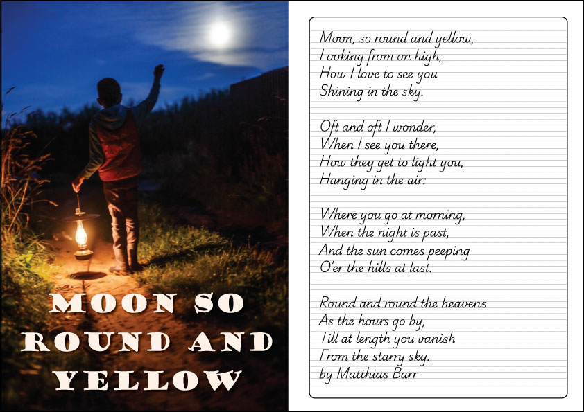 Moon So Round And Yellow - Handwriting Task (NSW, ACT) - Studyladder ...