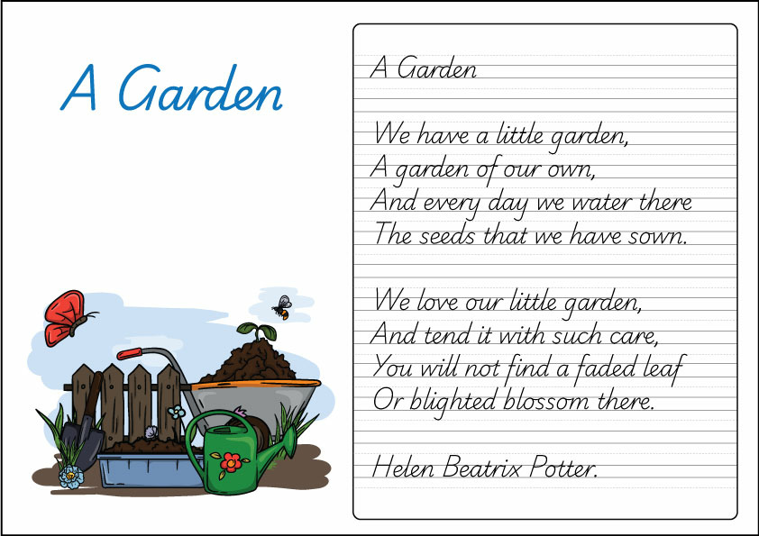 A Garden - Handwriting Task - Studyladder Interactive Learning Games