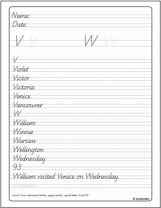 Capital Letters V and W - Studyladder Interactive Learning Games