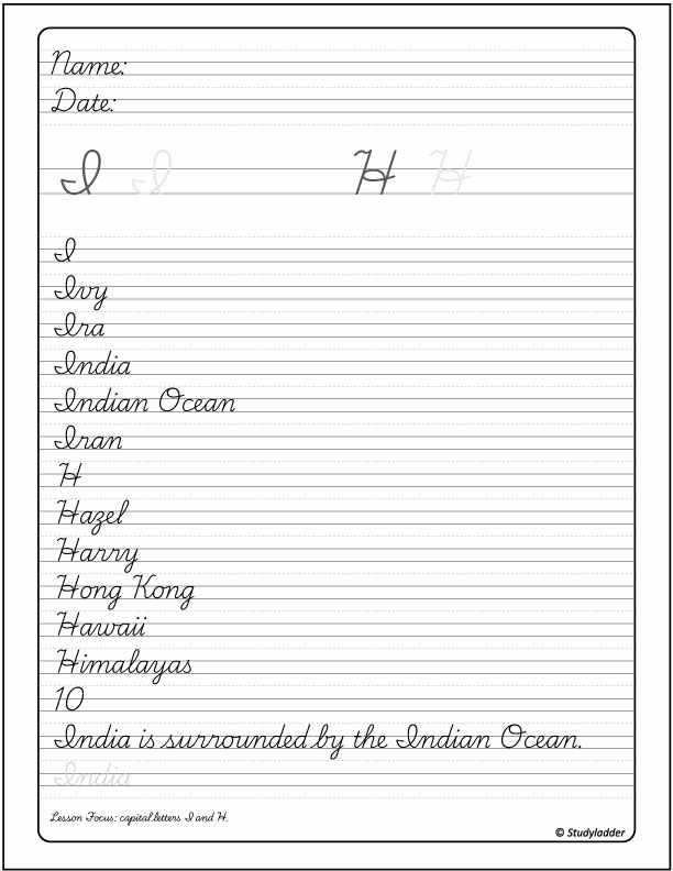 Capital Letters I and H - Studyladder Interactive Learning Games