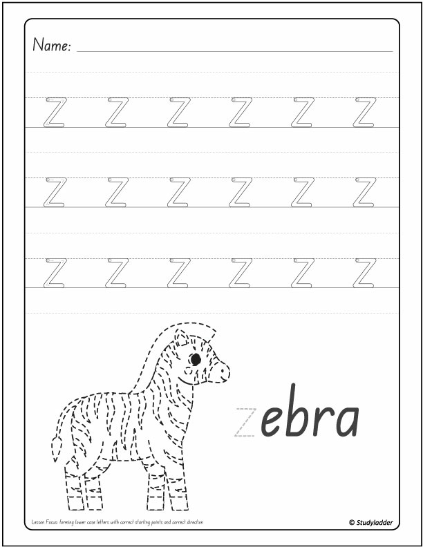 Lower Case z (NSW, ACT) - Studyladder Interactive Learning Games