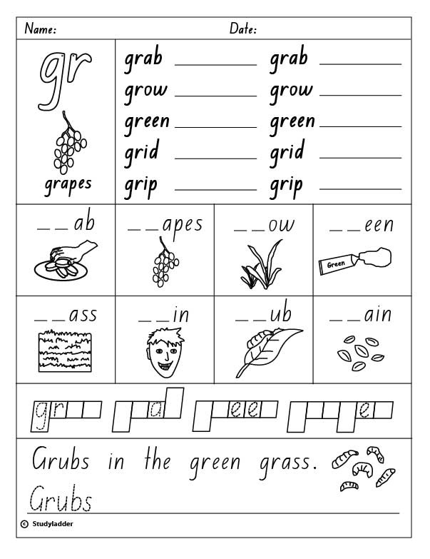 Consonant Blend gr Studyladder Interactive Learning Games