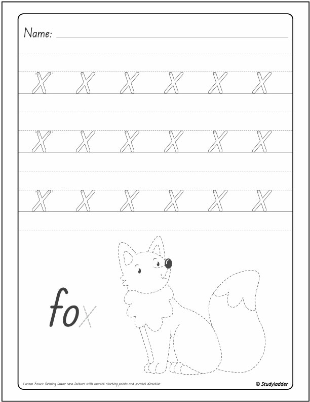 Lower Case x (Tas) - Studyladder Interactive Learning Games