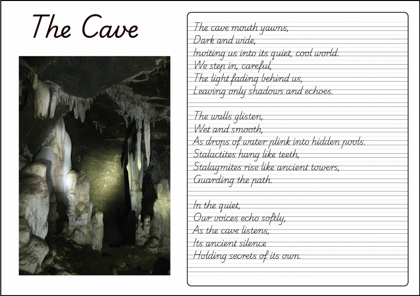 The Cave - Handwriting Task (Vic, WA, NT) - Studyladder Interactive ...