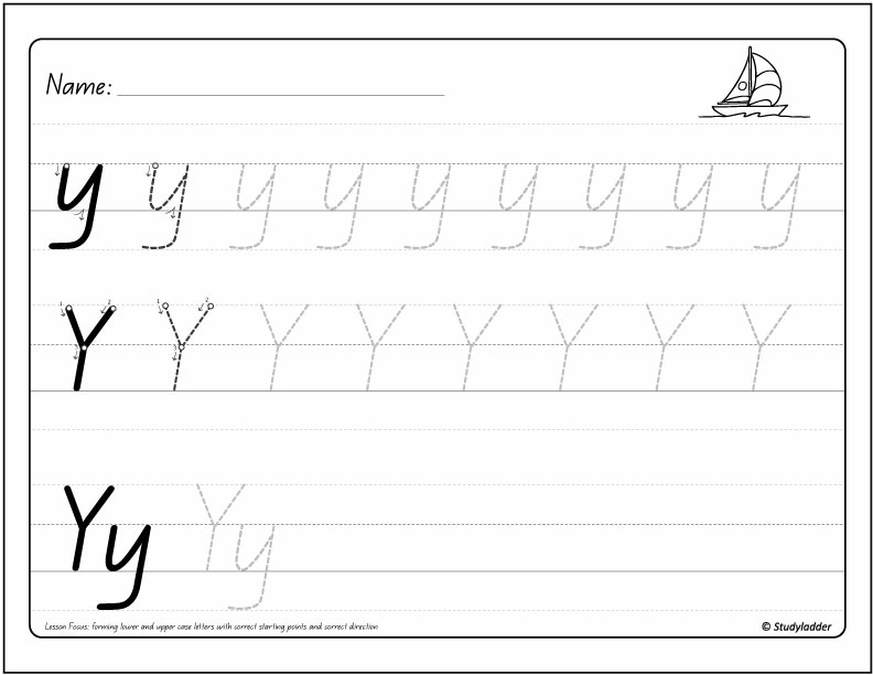 Letter Formation Yy (Qld) - Studyladder Interactive Learning Games