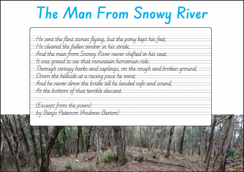 The Man From Snowy River - Handwriting Task (Tas) - Studyladder ...