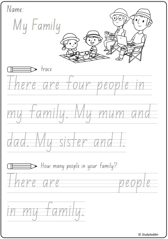 There are four people in my family. - Studyladder Interactive Learning ...