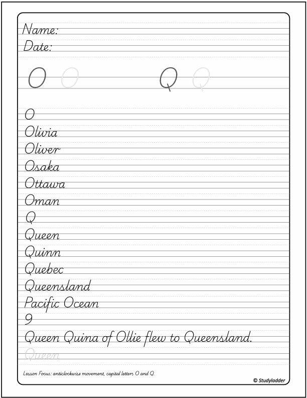 Capital Letters O and Q (Tas) - Studyladder Interactive Learning Games