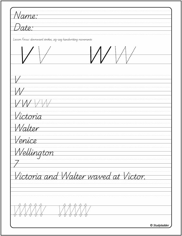 Letters V and W - Studyladder Interactive Learning Games