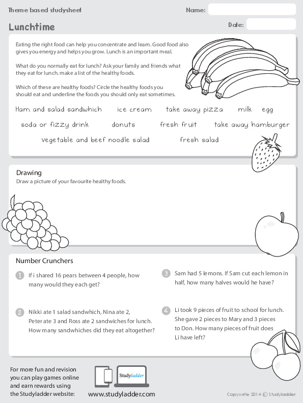 Lunchtime - Studyladder Interactive Learning Games