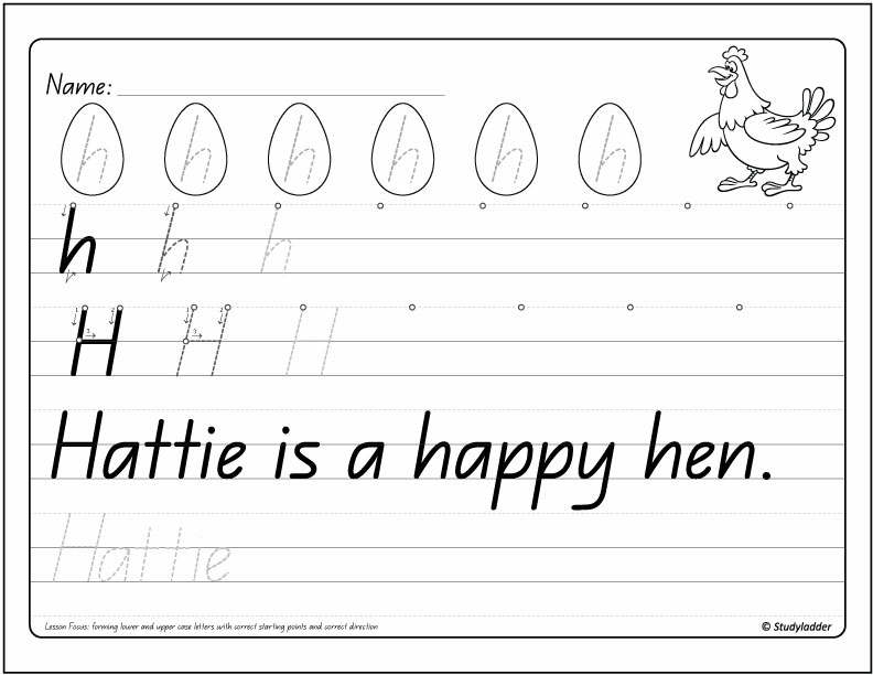 Letter Formation Hh (Qld) - Studyladder Interactive Learning Games