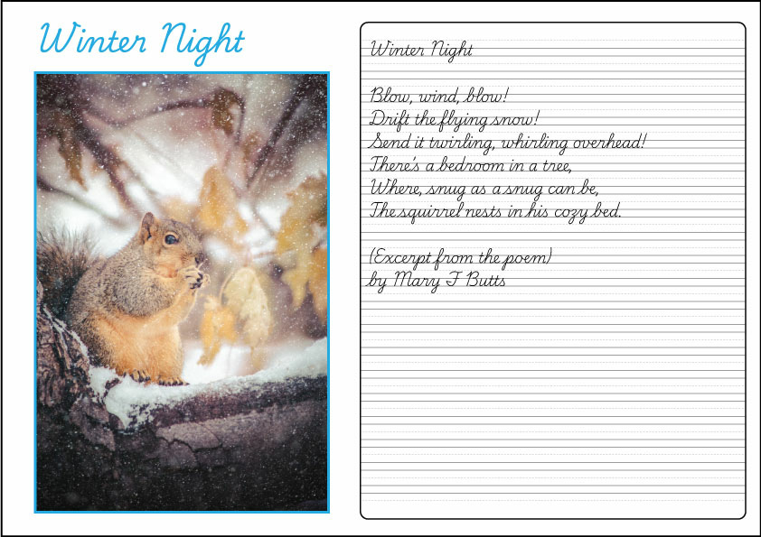 Winter Night - Handwriting Task - Studyladder Interactive Learning Games