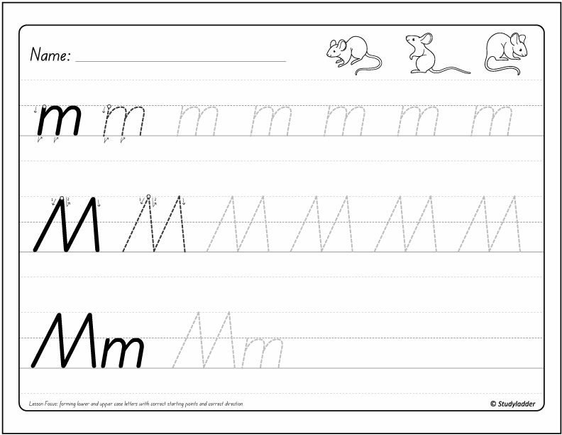 Letter Formation Mm (Vic, WA, NT) - Studyladder Interactive Learning Games