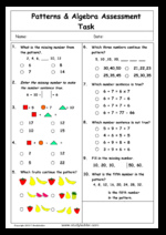 Patterns and Algebra and Mathematics for Grade 6