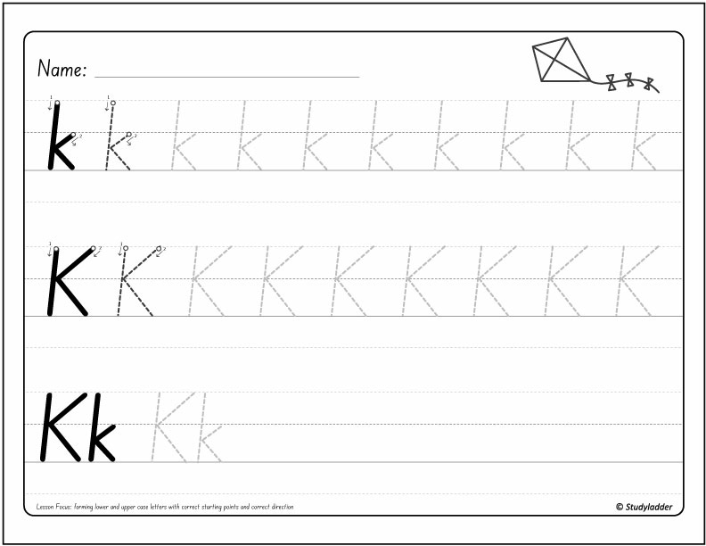 Letter Formation Kk (SA) - Studyladder Interactive Learning Games