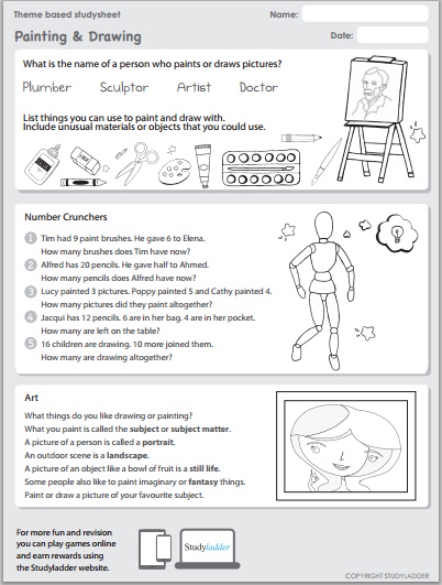 Painting and Drawing - Studyladder Interactive Learning Games