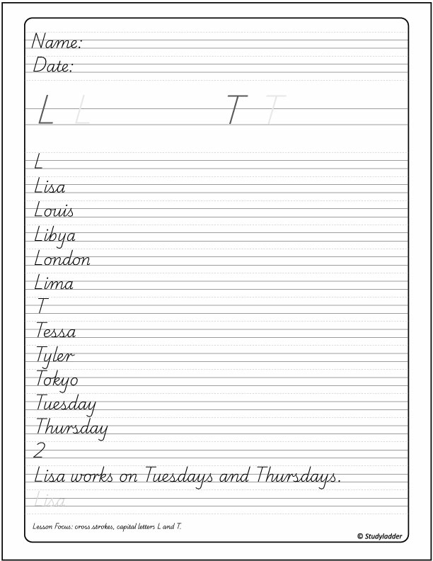 Capital Letters L and T (Qld) - Studyladder Interactive Learning Games