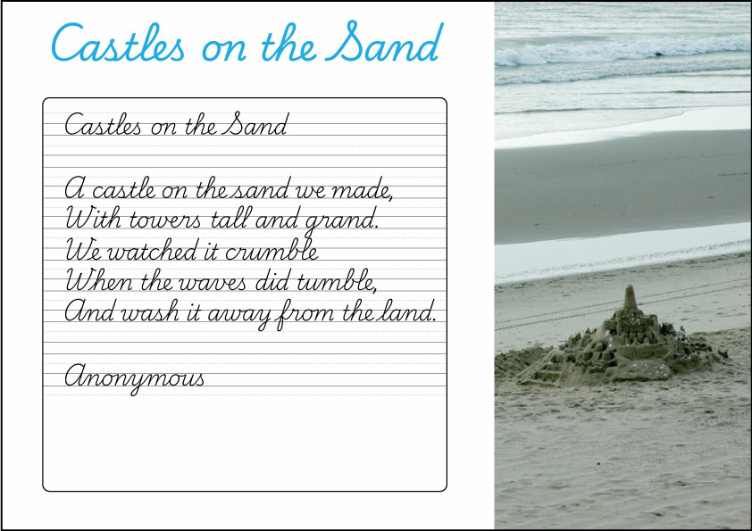 Castles on the Sand - Handwriting Task - Studyladder Interactive Learning Games