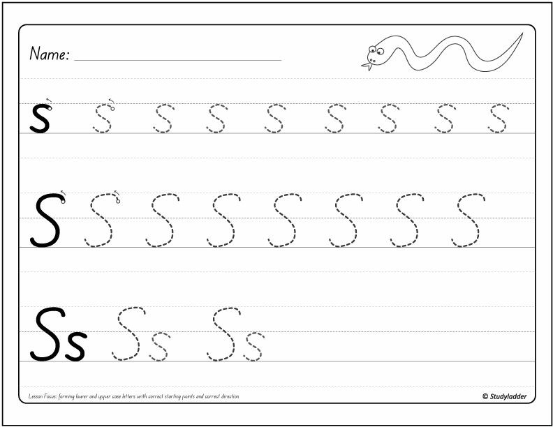 Letter Formation Ss (Vic, WA, NT) - Studyladder Interactive Learning Games