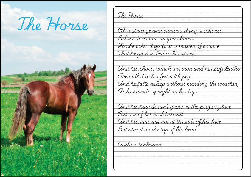 The Horse - Handwriting Task - Studyladder Interactive Learning Games