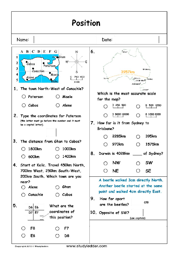 Position Problem Solving - Studyladder Interactive Learning Games
