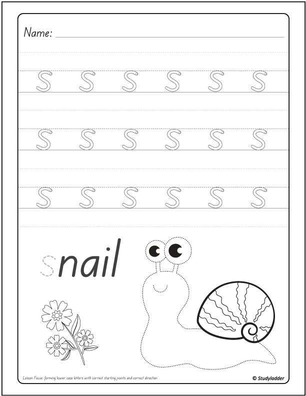 Lower Case s (Vic, WA, NT) - Studyladder Interactive Learning Games