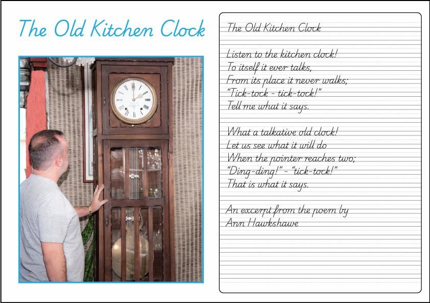 The Old Kitchen Clock - Handwriting Task (Qld) - Studyladder ...