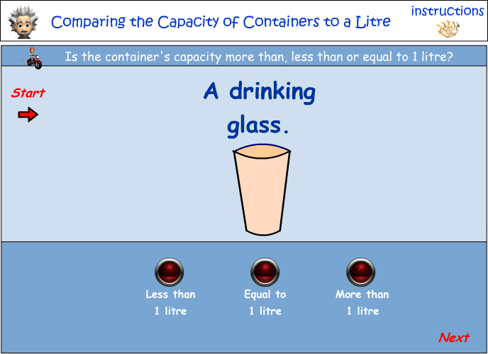Comparing the capacity of containers to 1 litre - Studyladder ...