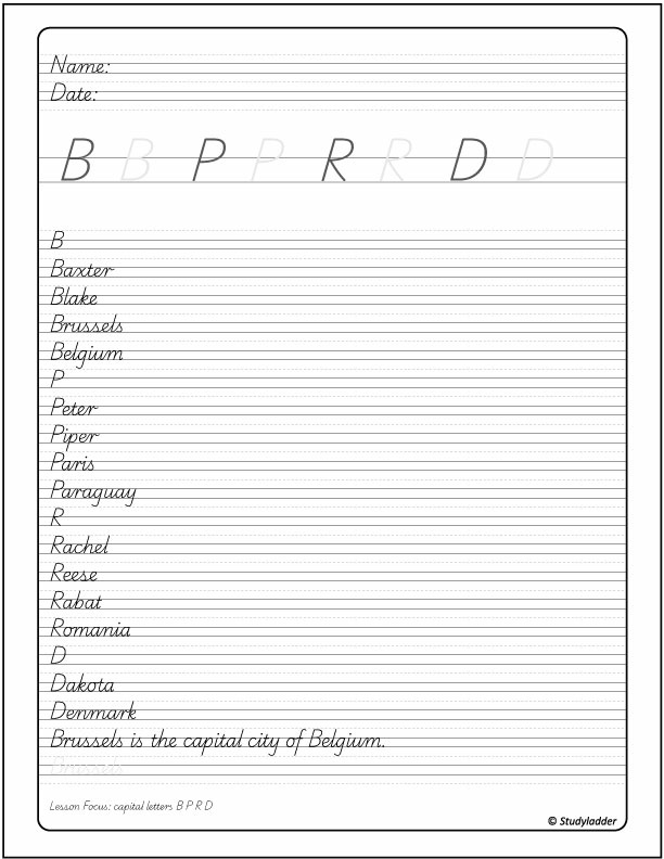 Capital Letters B P R D (Qld) - Studyladder Interactive Learning Games