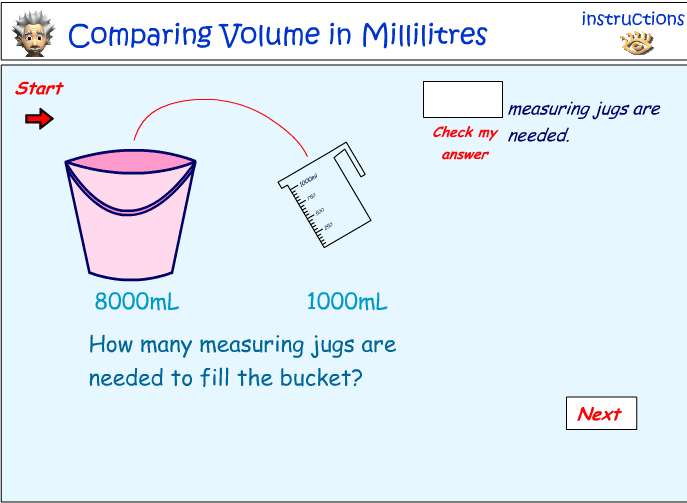 Comparing the volume of liquids - Studyladder Interactive Learning Games