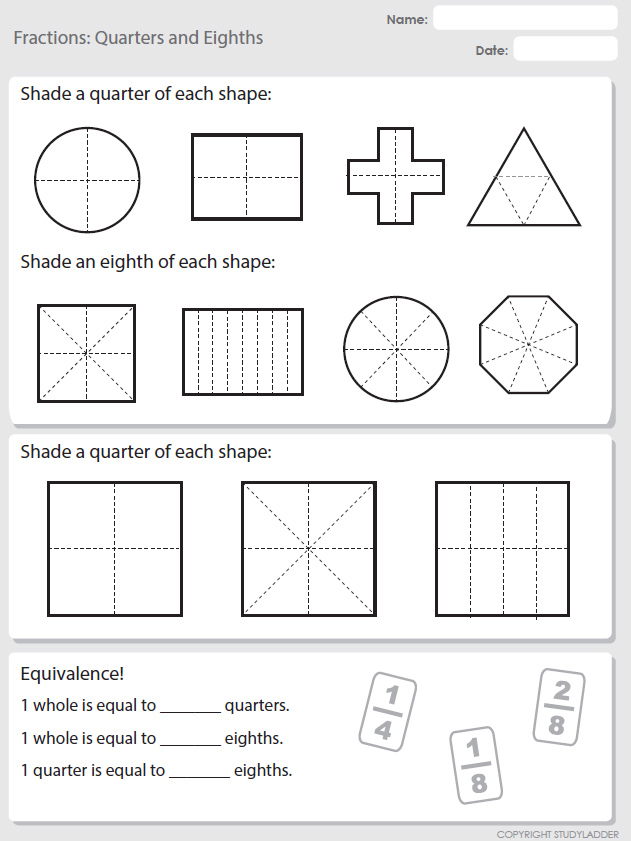 Quarters And Eighths Studyladder Interactive Learning Games Quarters And Eighths Studyladder Interactive Learning Games