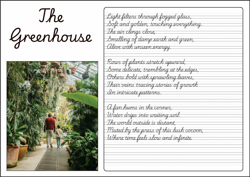 The Greenhouse - Handwriting Task (USA Trad) - Studyladder Interactive ...